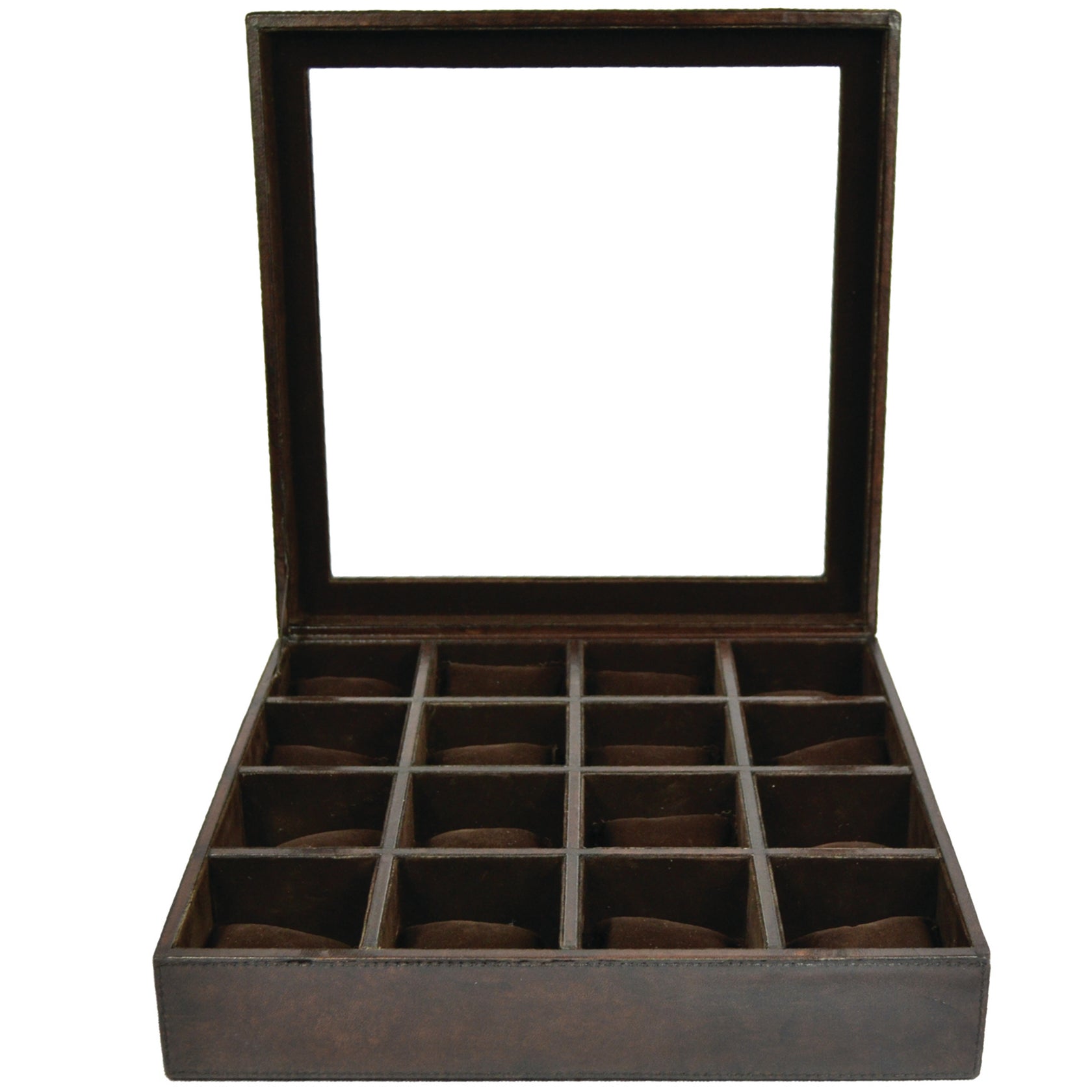 16-Slot Melvita Leather Watch Holder - Sophisticated Storage